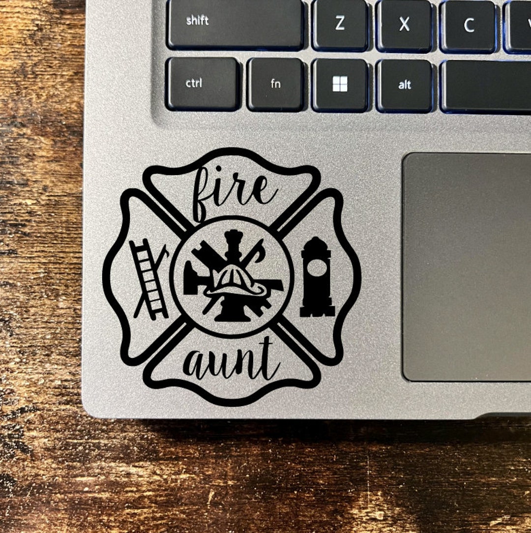 Fire Aunt Sticker, Fire Aunt Decal, Firefighter Window Decal, Fire ...