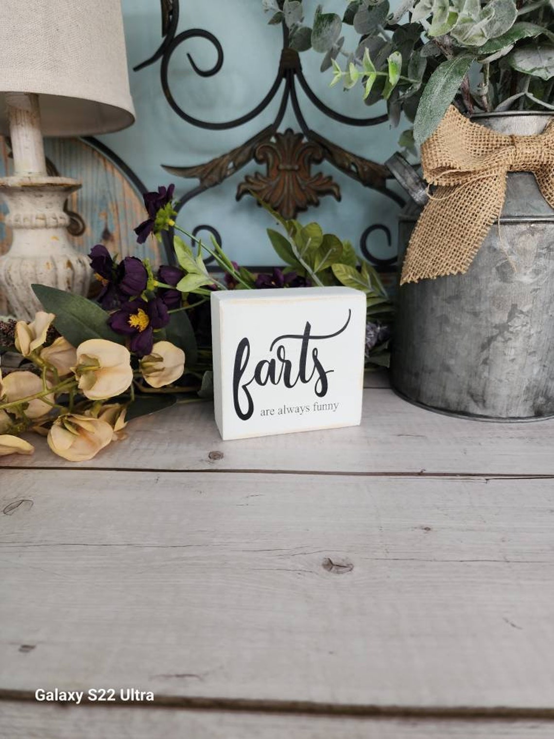 Farts Are Always Funny Bathroom Sign, Farmhouse Decor, Painted Blocks ...