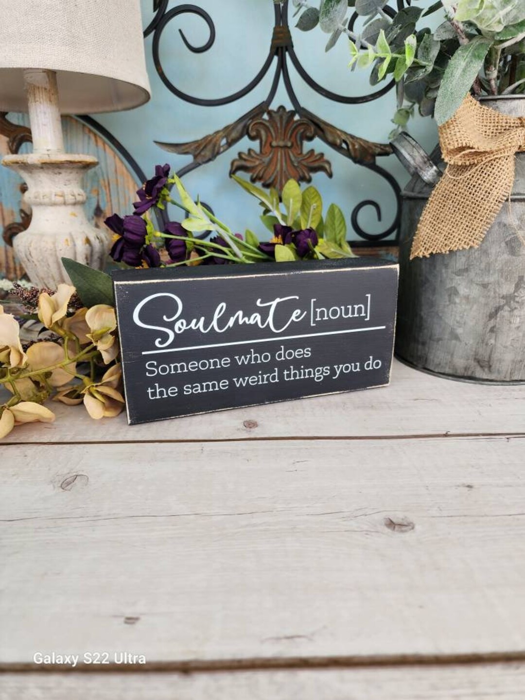 Soulmate Wording Block Sign, Wooden Sign, Rustic Sign, Framed Wood ...