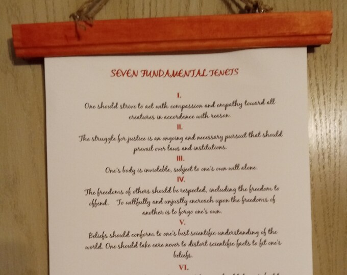 Hanging the Seven Fundamental Tenets, Seven Tenets Canvas, TST Tenets ...