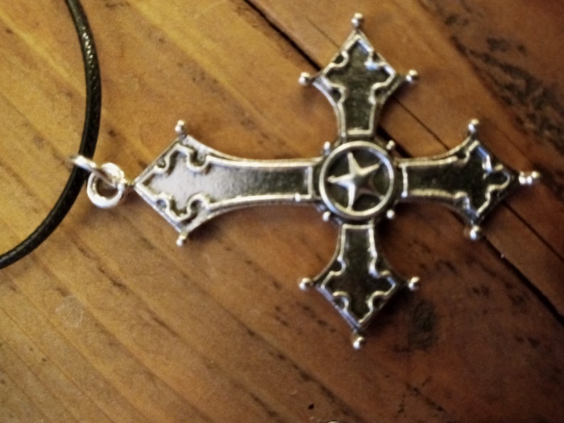 Inverted Cross Necklace Upsidedown Cross Necklace Satanic - Etsy