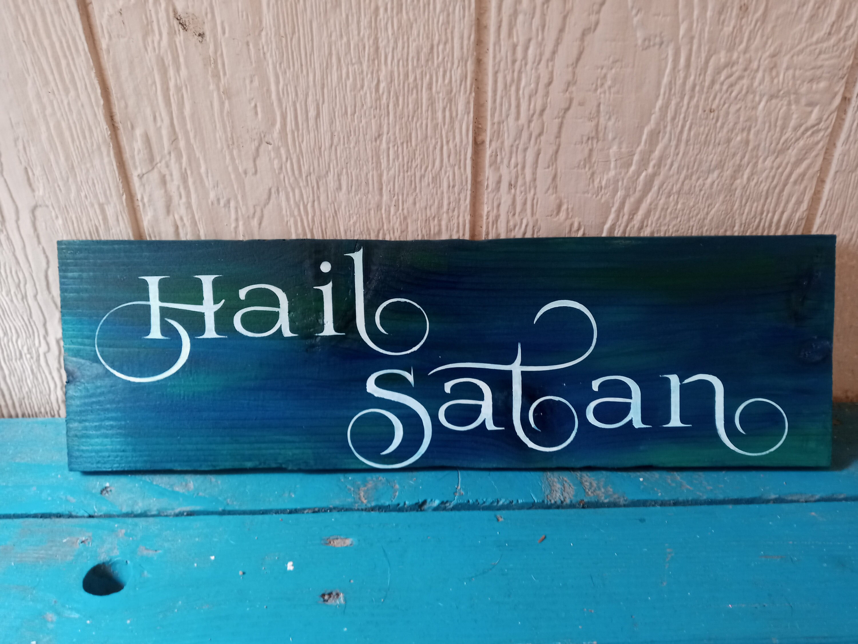 Hail Satan Sign Pretty Satanic Sign Satanic Decor - Etsy