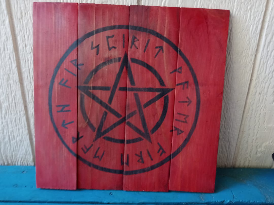 Pentagram Sign, Wiccan Sign, Pagan Sign, Wood Pentagram - Etsy