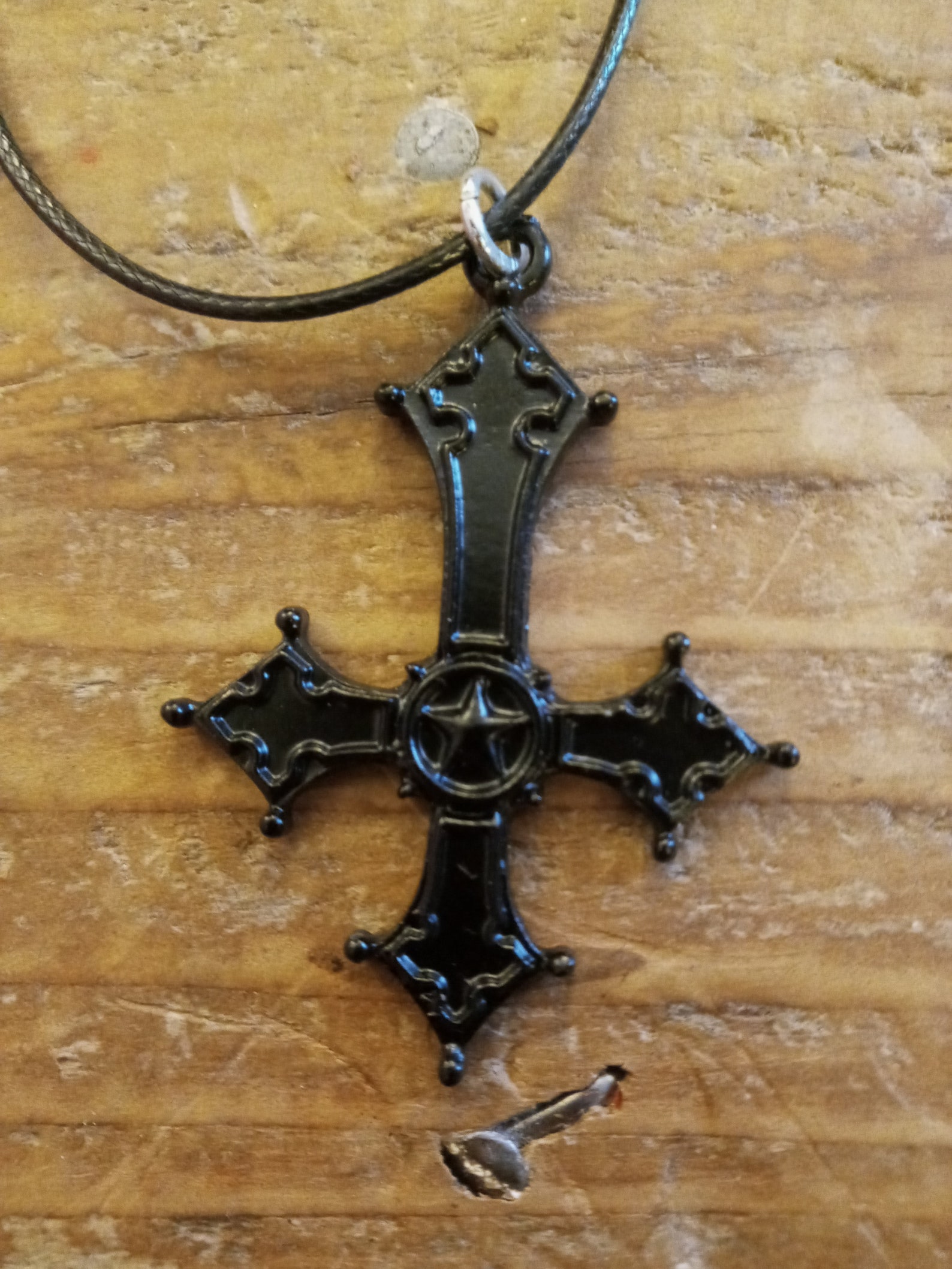 Inverted Cross Necklace Upsidedown Cross Necklace Satanic - Etsy