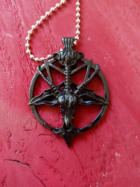 Black Baphomet Necklace/keychain/pendant Baphomet Necklace | Etsy