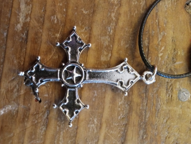 Inverted Cross Necklace Upsidedown Cross Necklace Satanic - Etsy