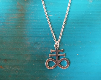 Solid 925 Sterling Silver Brimstone Leviathan Cross Sigil Sulfur Symbol ...