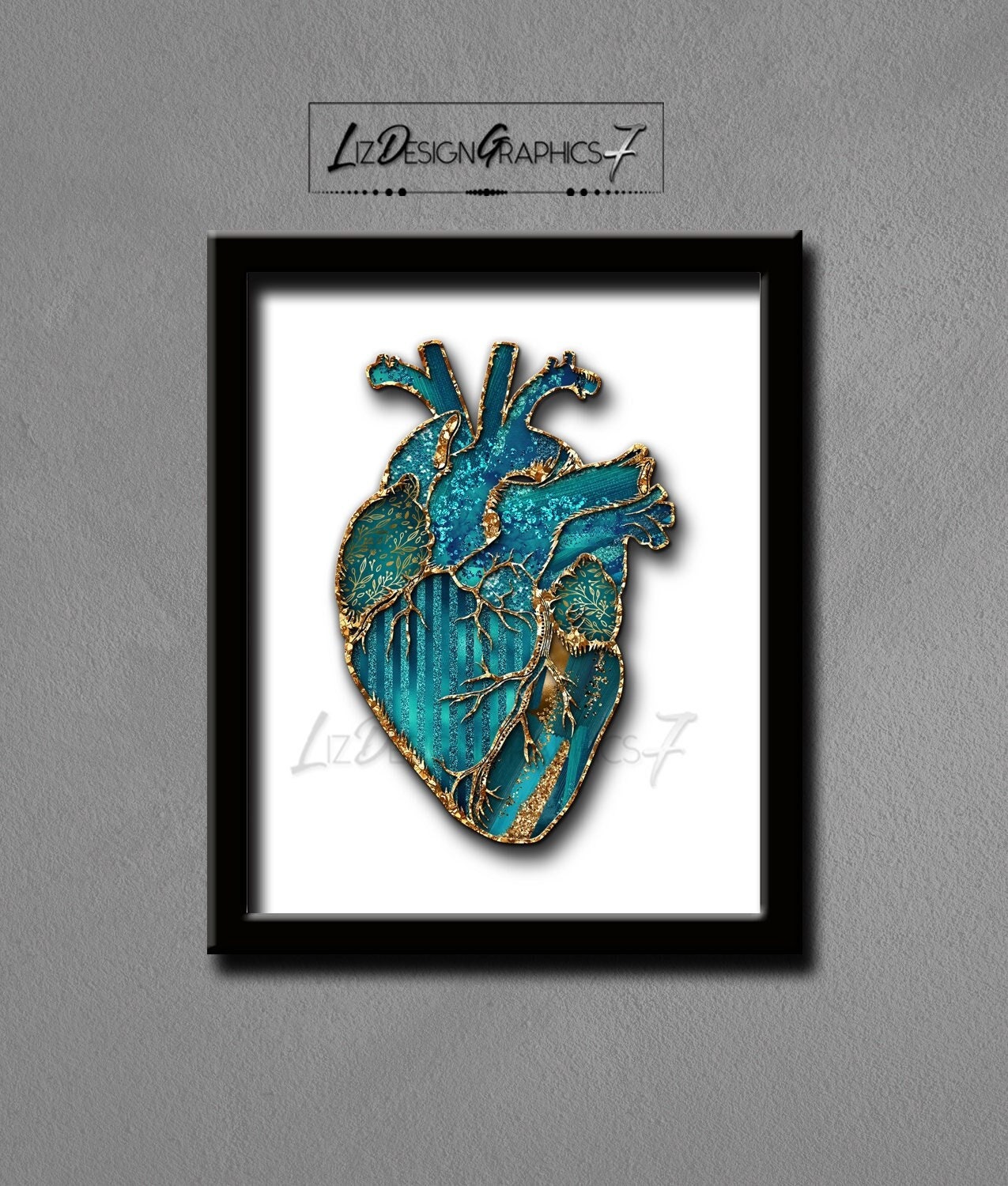 Human Heart Wall Art Human Heart Print Vintage Anatomy - Etsy