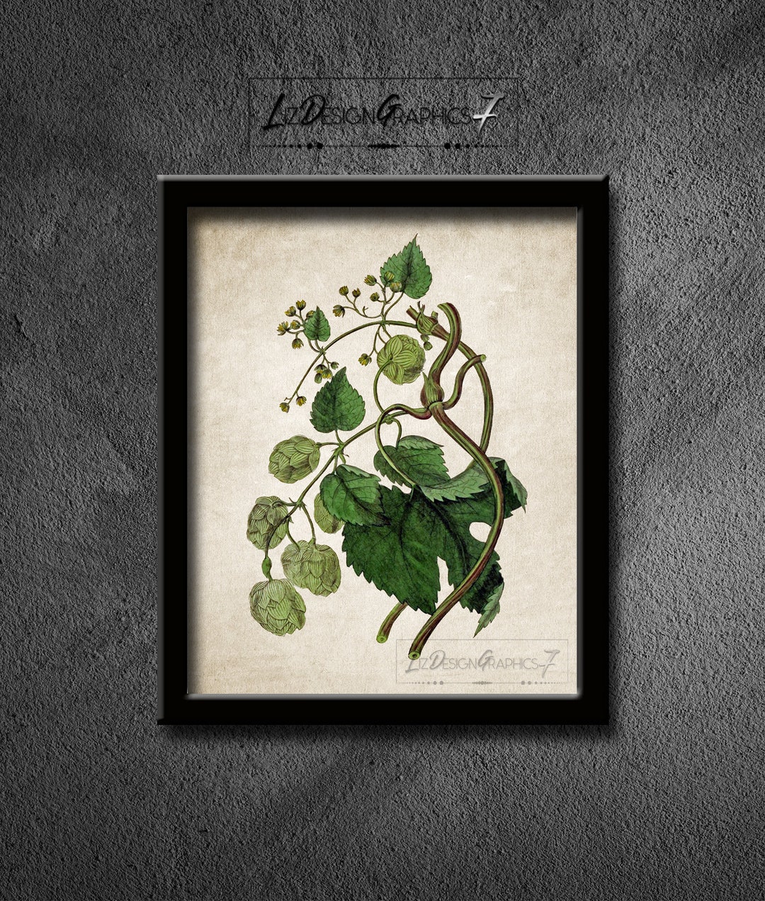 Green Plant Print Green Plant Instant Downloads Vintage Botanical ...
