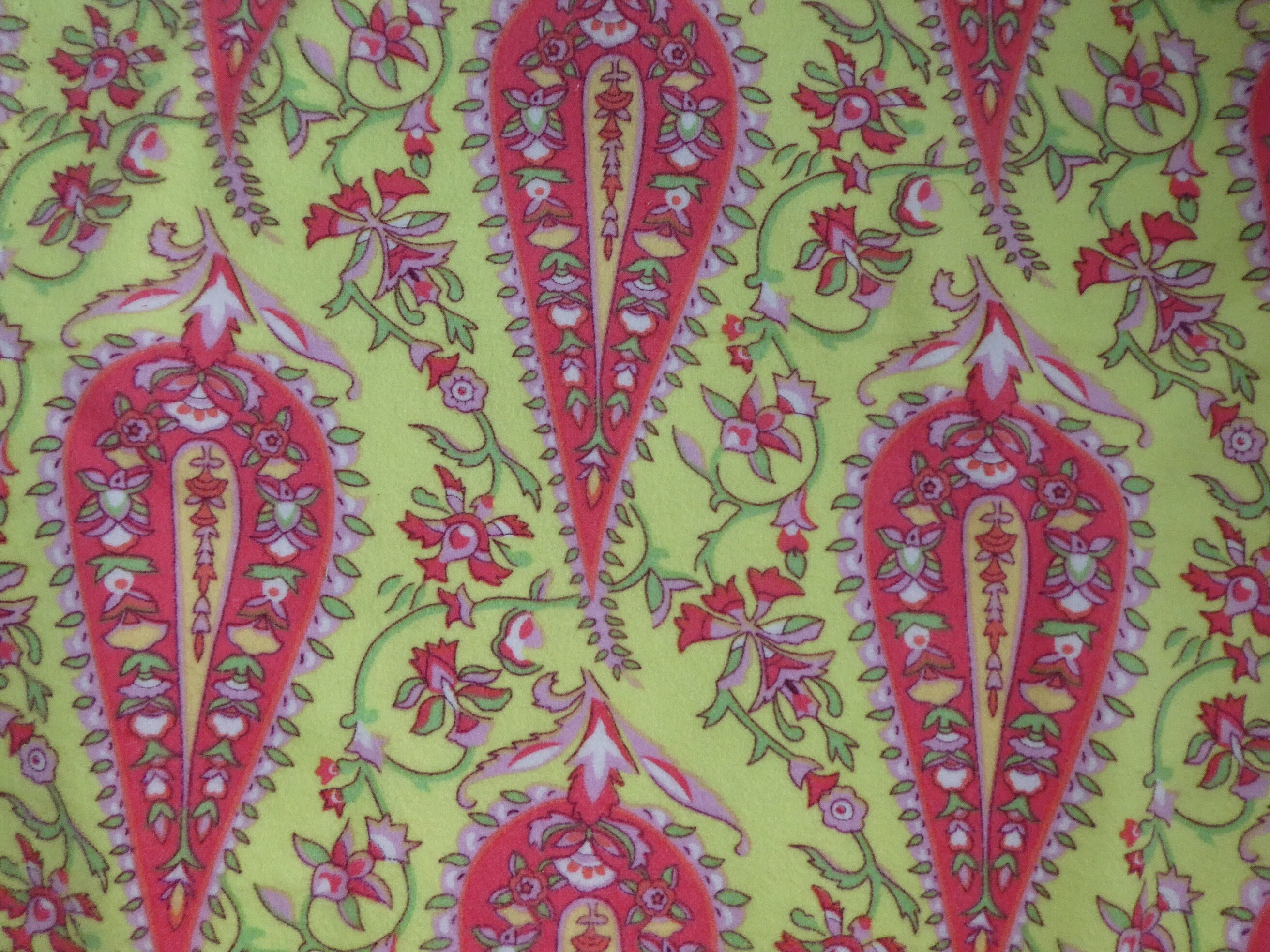 Amy Butler LOVE Flannel Cypress Paisley Lime OOP Fabric - Etsy