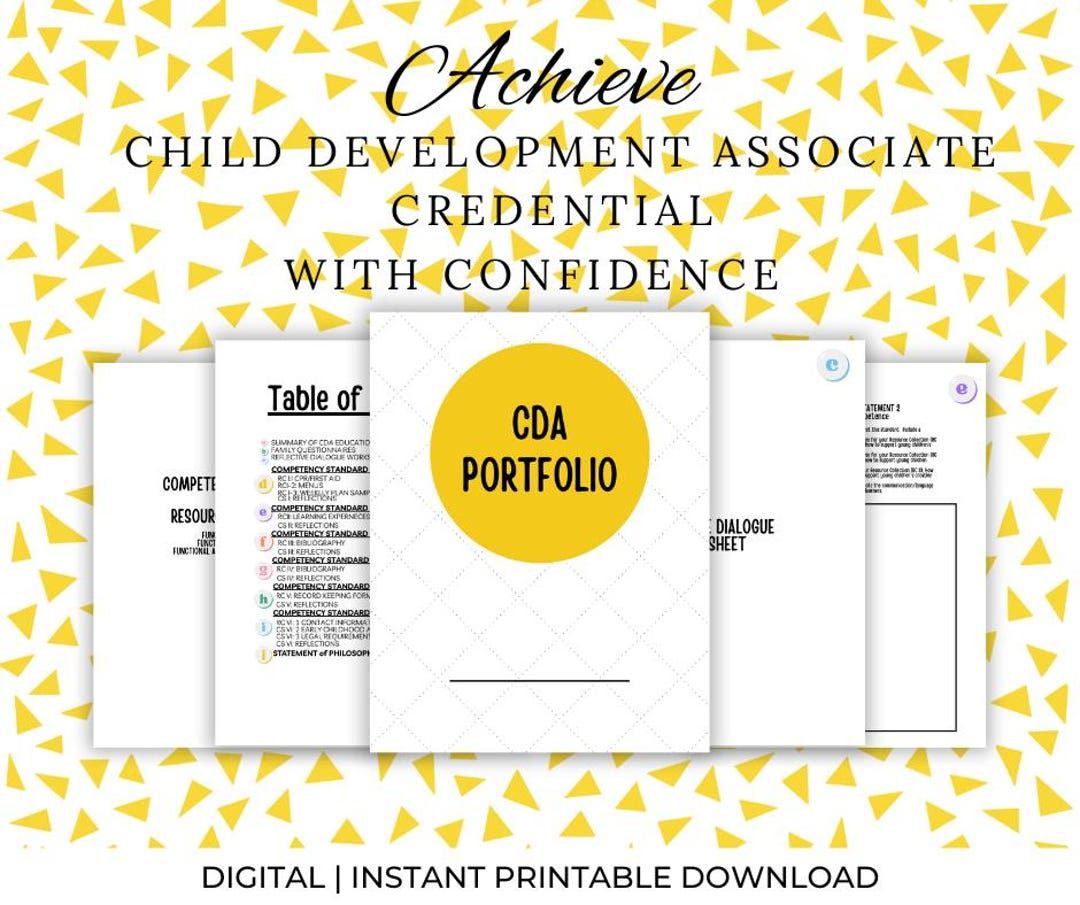CDA Portfolio Template | Child Development Associate Credential Binder ...