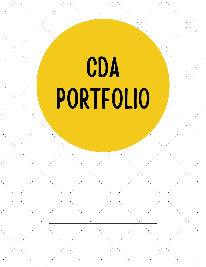 CDA Portfolio Template | Child Development Associate Credential Binder ...