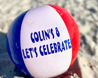 17 Large Custom or Personalized Beach Ball, Business Logo, Bachelorette ...