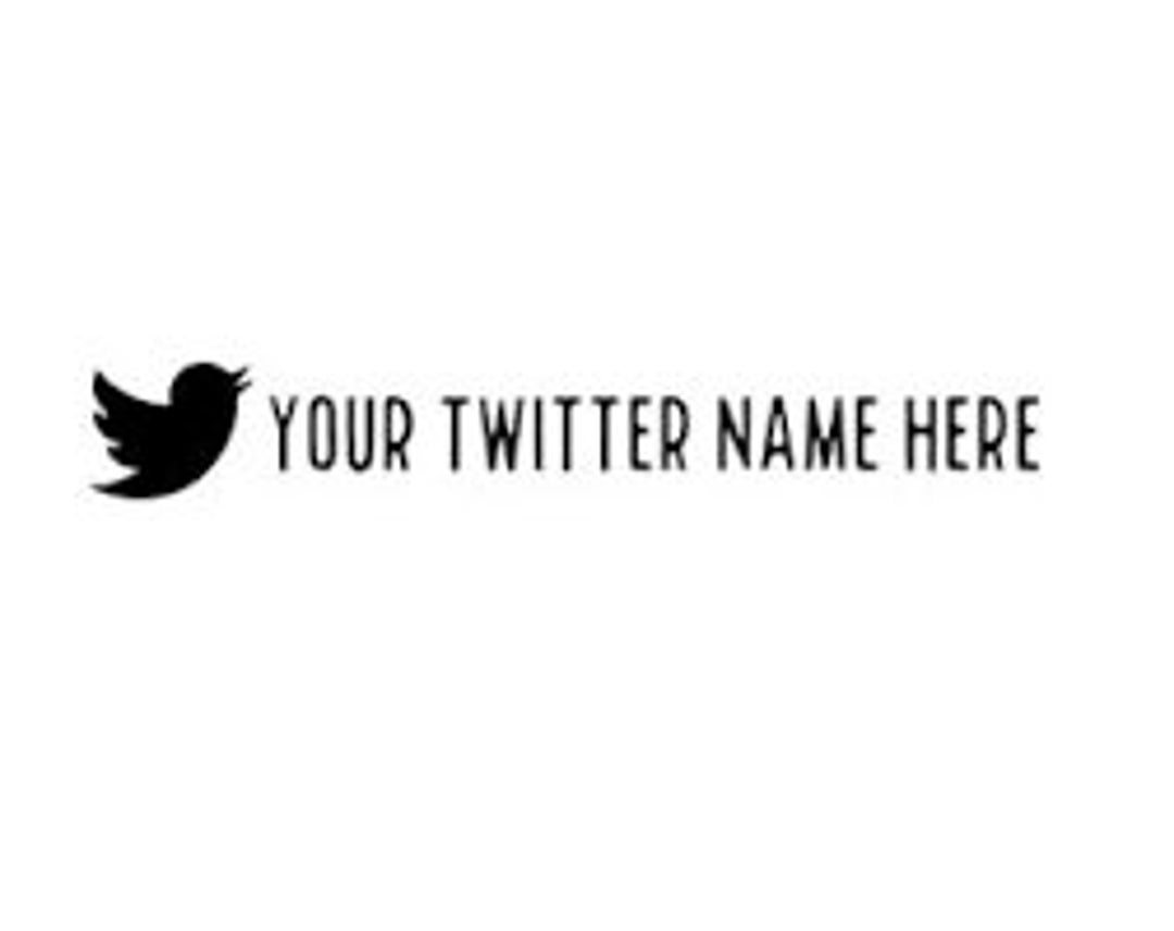 Custom Twitter Name Decal - Etsy