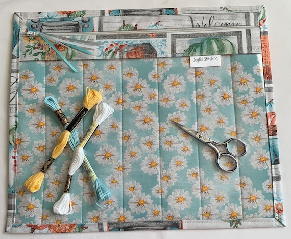 Grateful Harvest Patchwork Quilted Cross Stitch Project Bag - Etsy