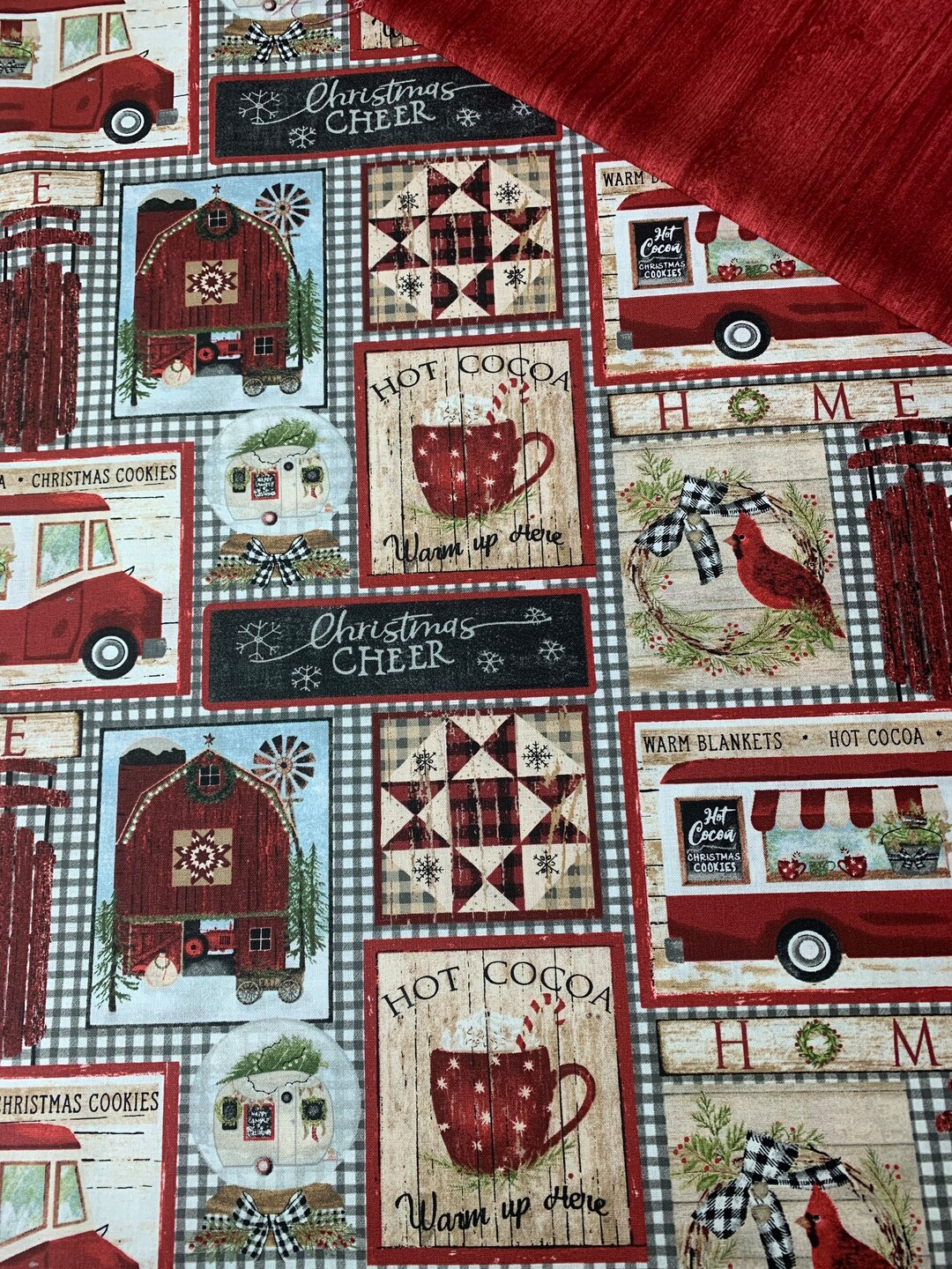 A Patchwork Christmas Quilted Cross Stitch Project Bag Available in ...