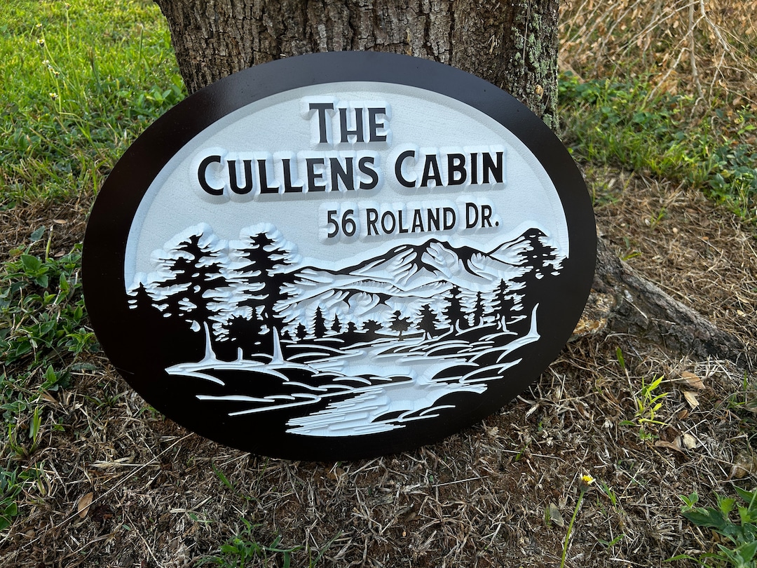 Outdoor Weatherproof Sign Gift, PVC Carved Cabin Sign, Custom Cabin ...