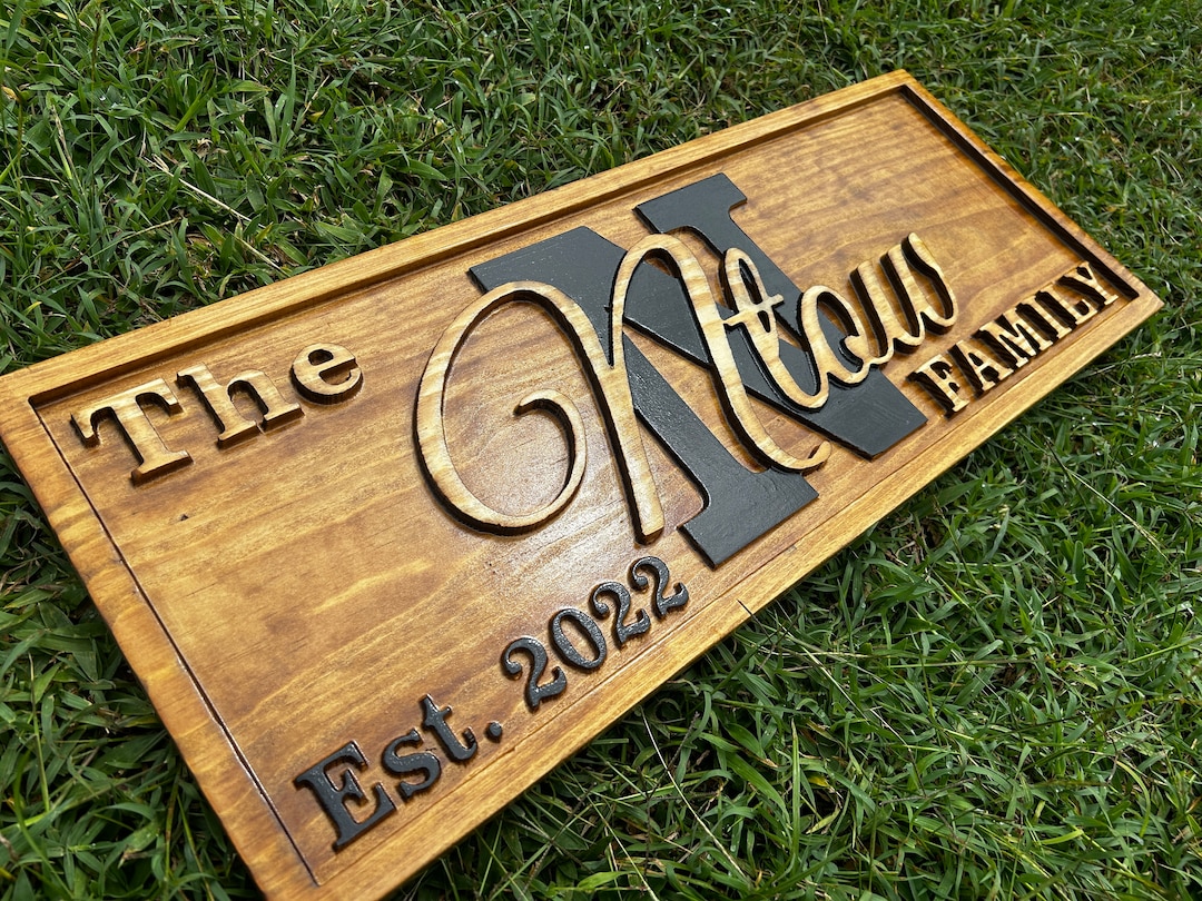 Personalized Wood Sign Gift Personalized Family Name Sign Last Name ...