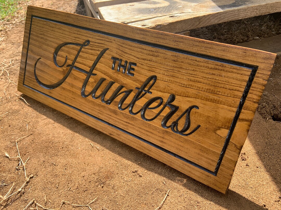 First and Last Name Wood Sign, Couples Wood Sign, Personalized Wood ...