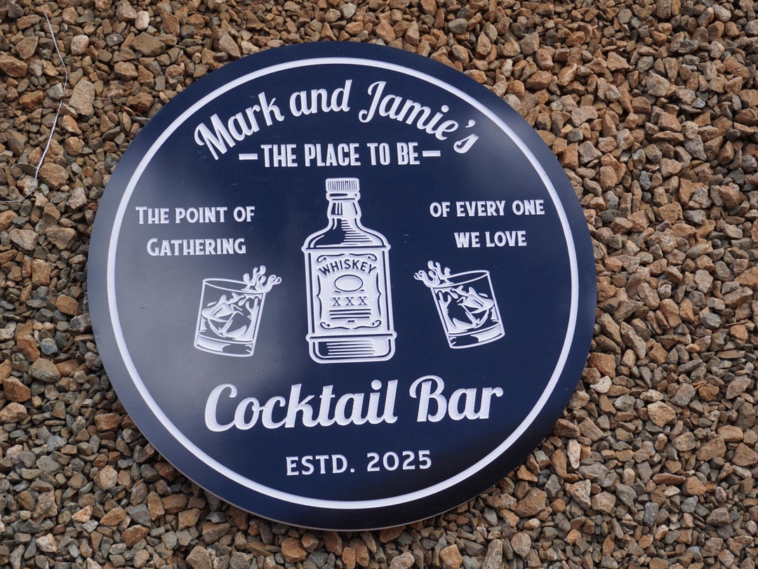 Custom Sign Bar Gift, Cocktail Sign, Personalized, Basement Sign ...