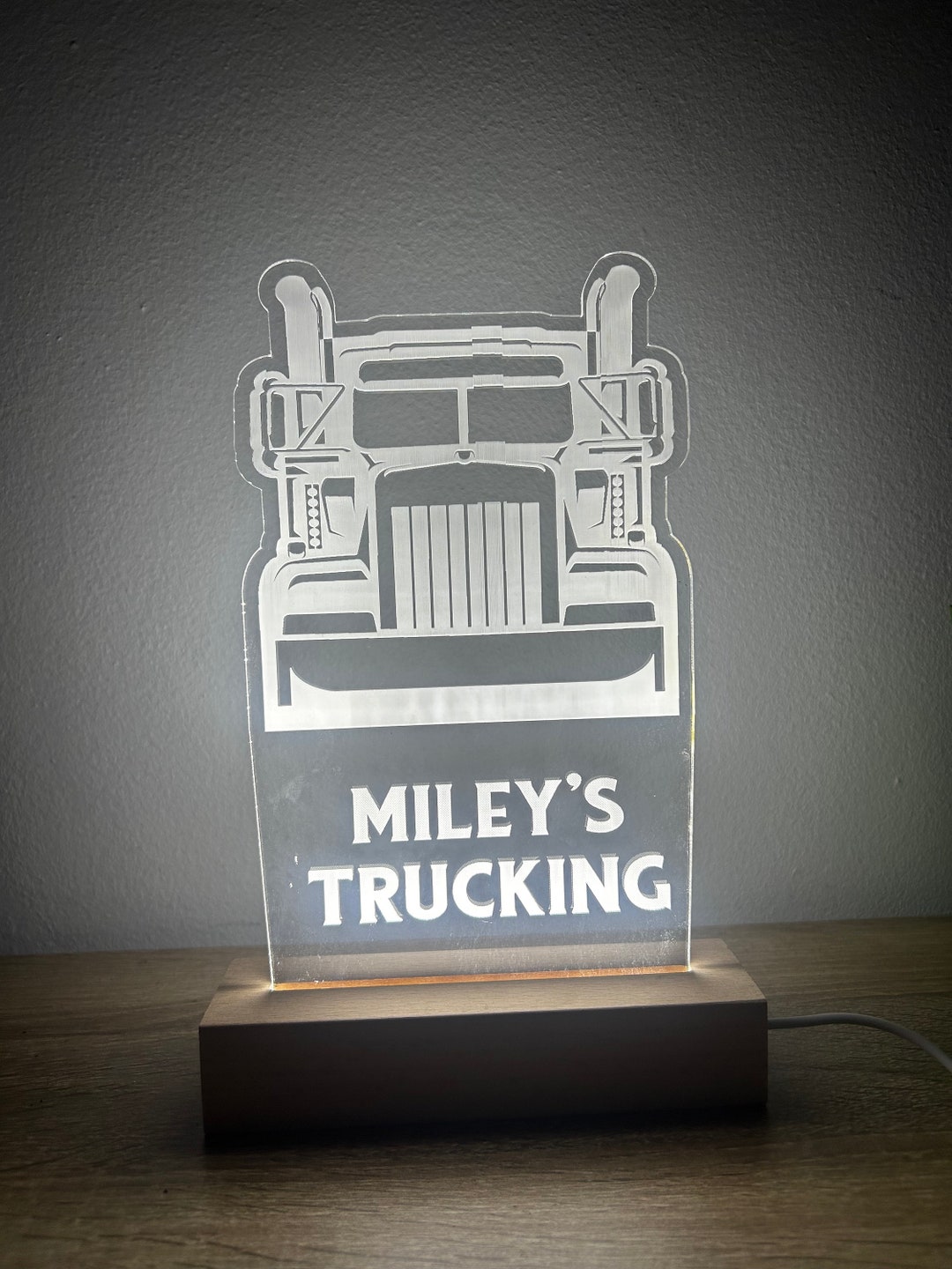 Custom Trucking Light Name Light | Personalized Truck Light Room Gift ...