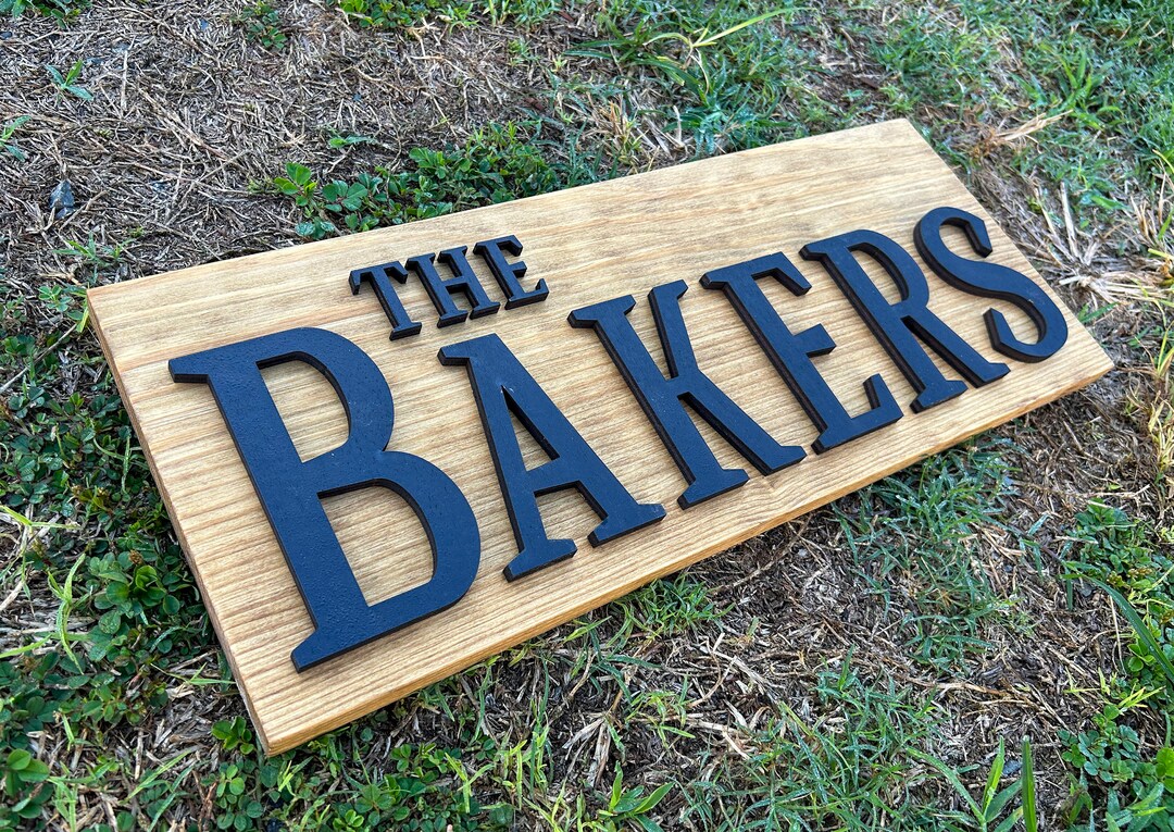 Custom Name Wood Sign - Personalized Family Name Sign - Last Name Sign ...