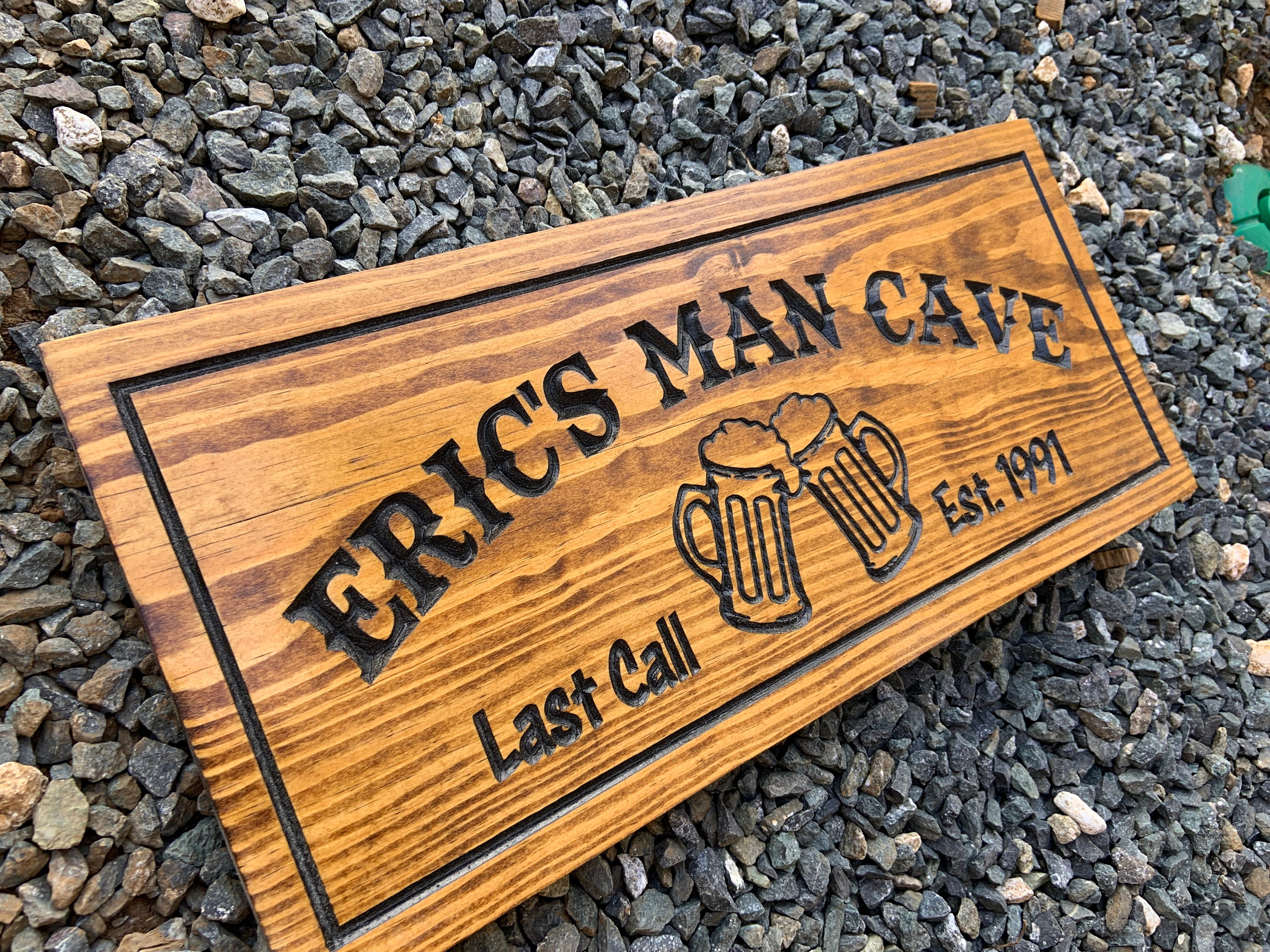 Personalized Man Cave Sign Custom Bar Signs Wood Groomsmen - Etsy