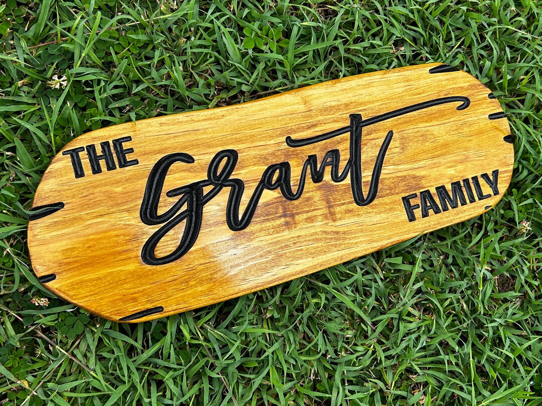 Custom Rustic Wood Sign for Family Name, Outdoor Wood Sign, Last Name ...