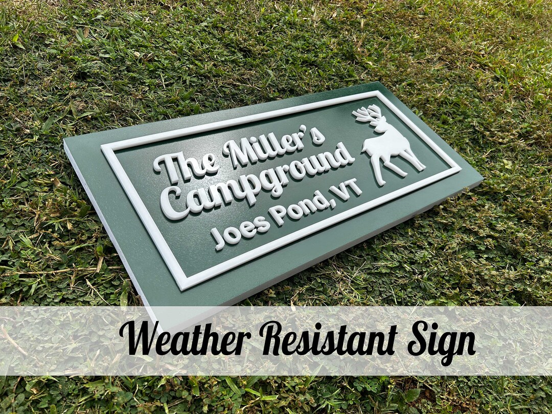 Outdoor Camping Sign Weather Proof Custom Acrylic and PVC Sign for ...