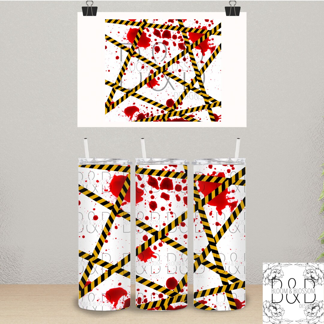 Crime Scene Blood Splatter True Crime Full Wrap 20oz 25oz - Etsy