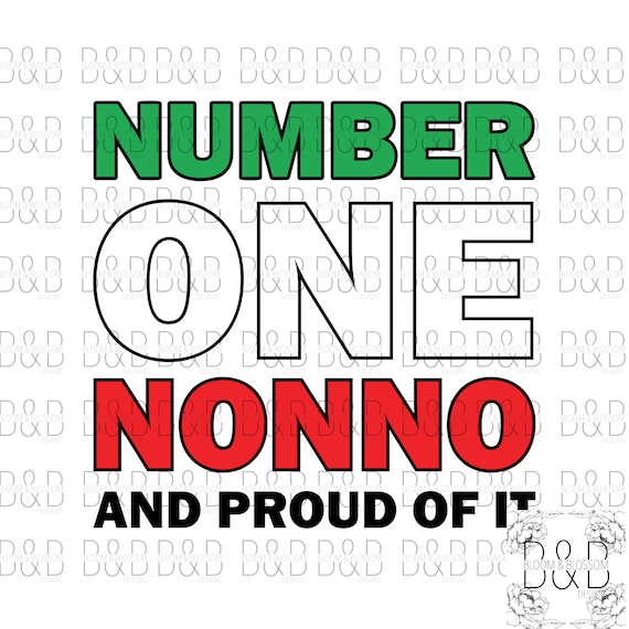 Number One Nonno PNG Sublimation Water Slide Digital Design - Etsy