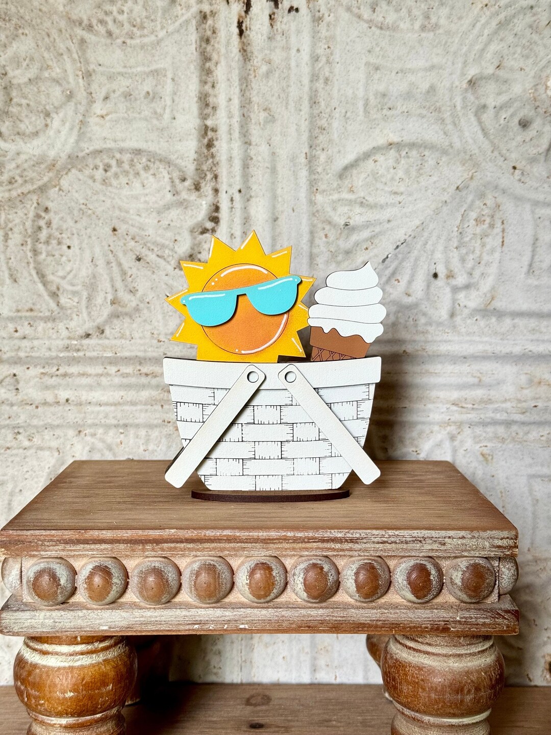Summer Sun & Ice Cream Interchangeable Tiny Basket Base - Etsy