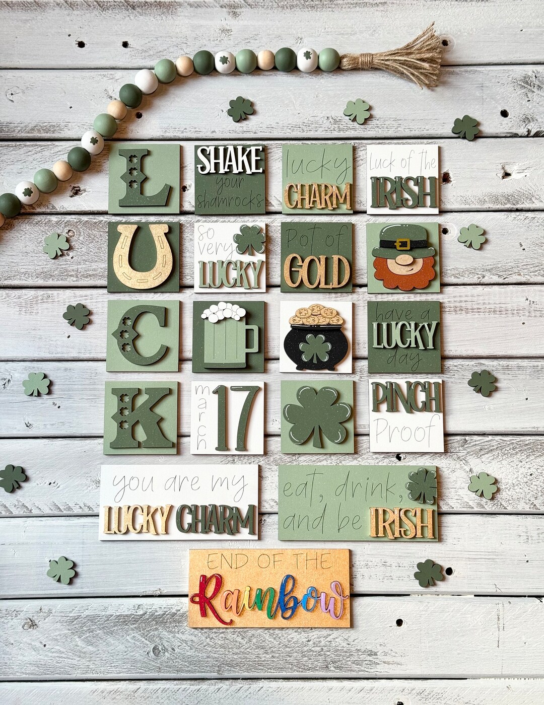 St. Patrick's Day MINI Interchangeable Tile Inserts - Etsy