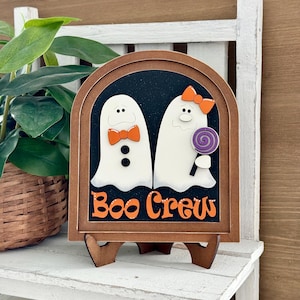 Boo Crew Interchangeable SMALL Arched Sign /halloween Interchangeable ...