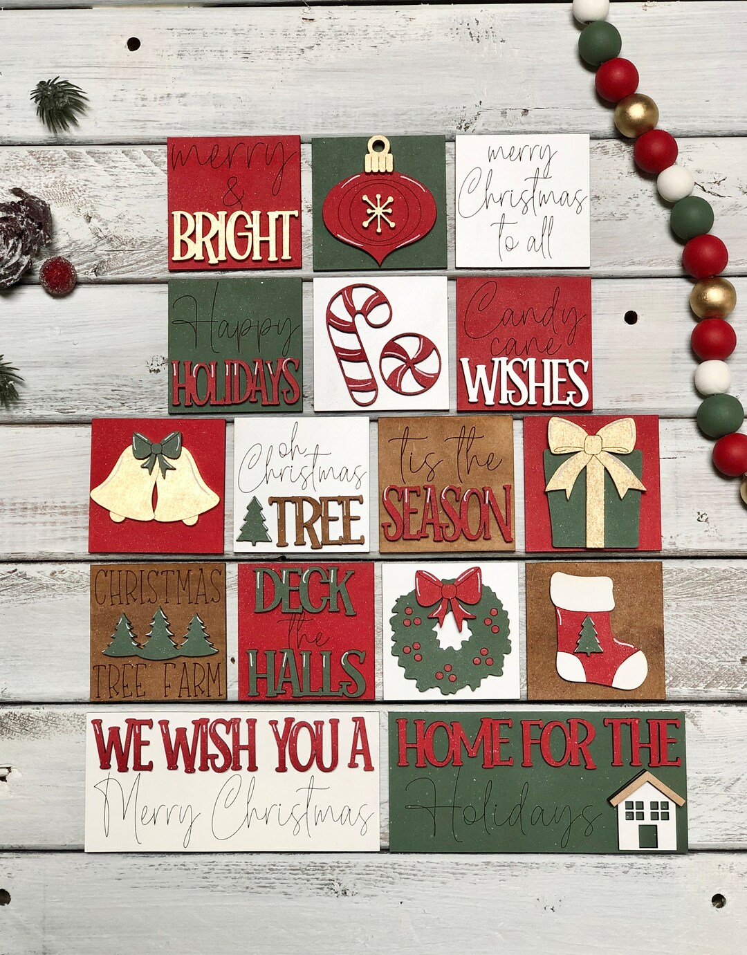 Christmas MINI Interchangeable Tile Inserts - Etsy