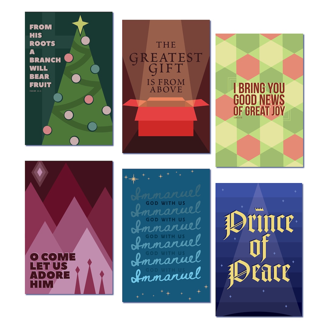 Christmas Poster Bundle - Digital Download - 6 Posters - 11x17 - Etsy