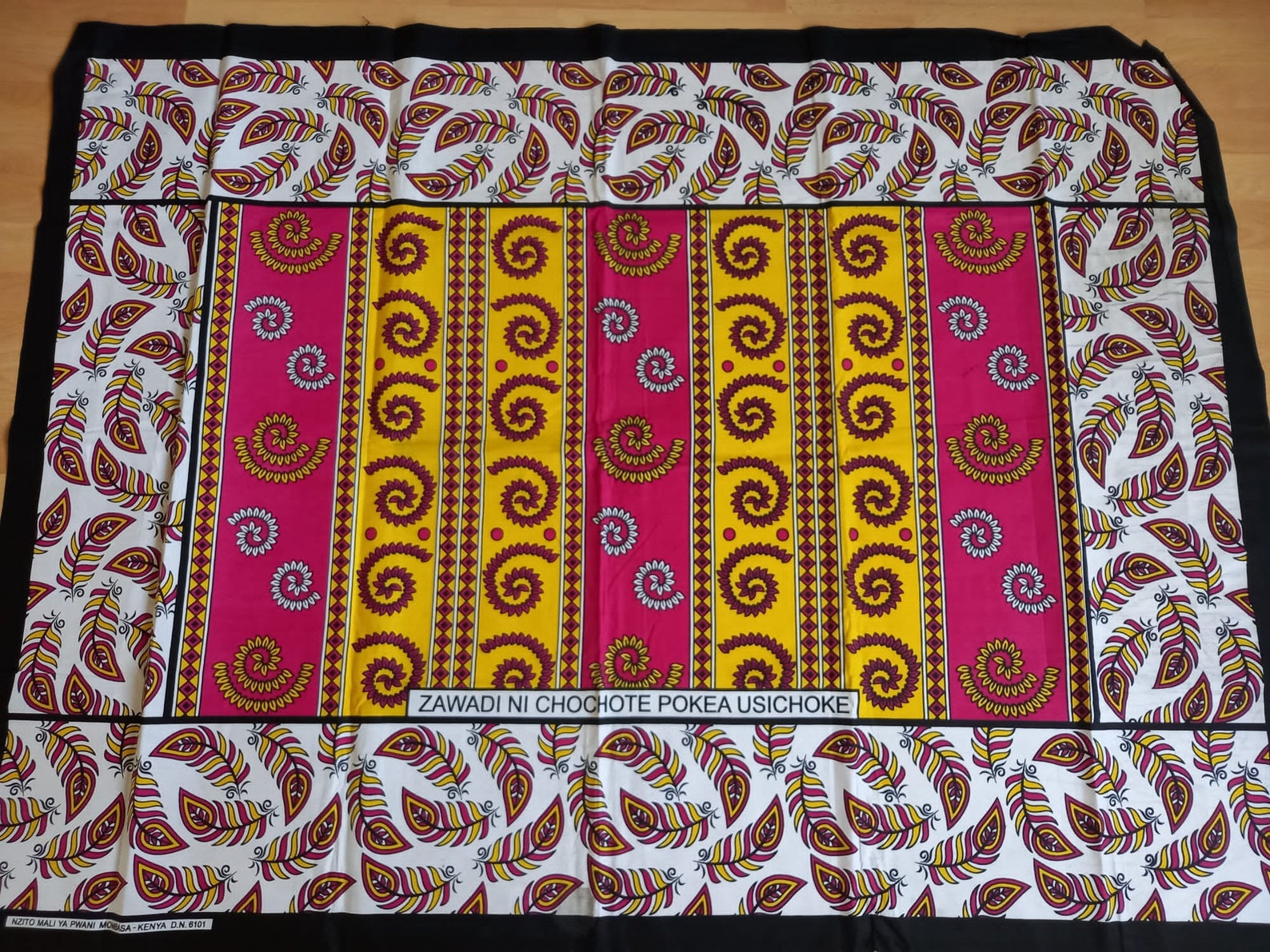 Kenyan Kanga Leso, Khanga Fabric, Pink Kanga, Tanzanian Kanga, Kanga ...