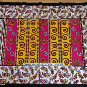 Kenyan Kanga Leso, Khanga Fabric, Pink Kanga, Tanzanian Kanga, Kanga ...