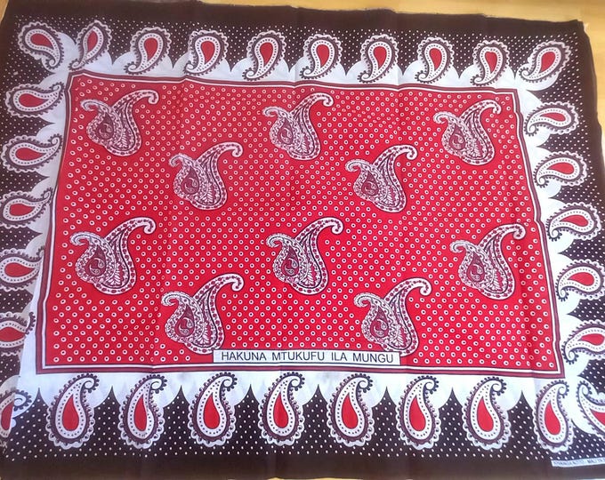 African Kanga Fabric, Leso Kanga, African Khanga Light, Dotted Kanga ...