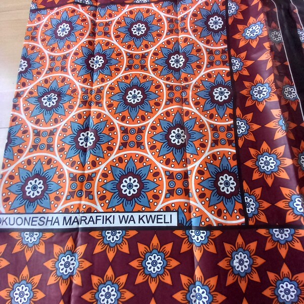 African Kanga Blue - Etsy