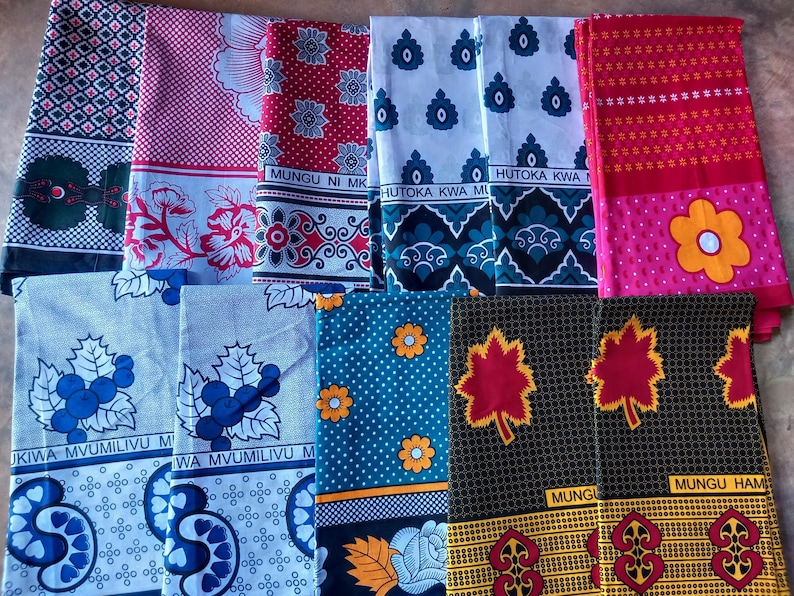Kanga Fabric, African Khanga, Kenyan Leso, Tanzanian Kanga, African ...
