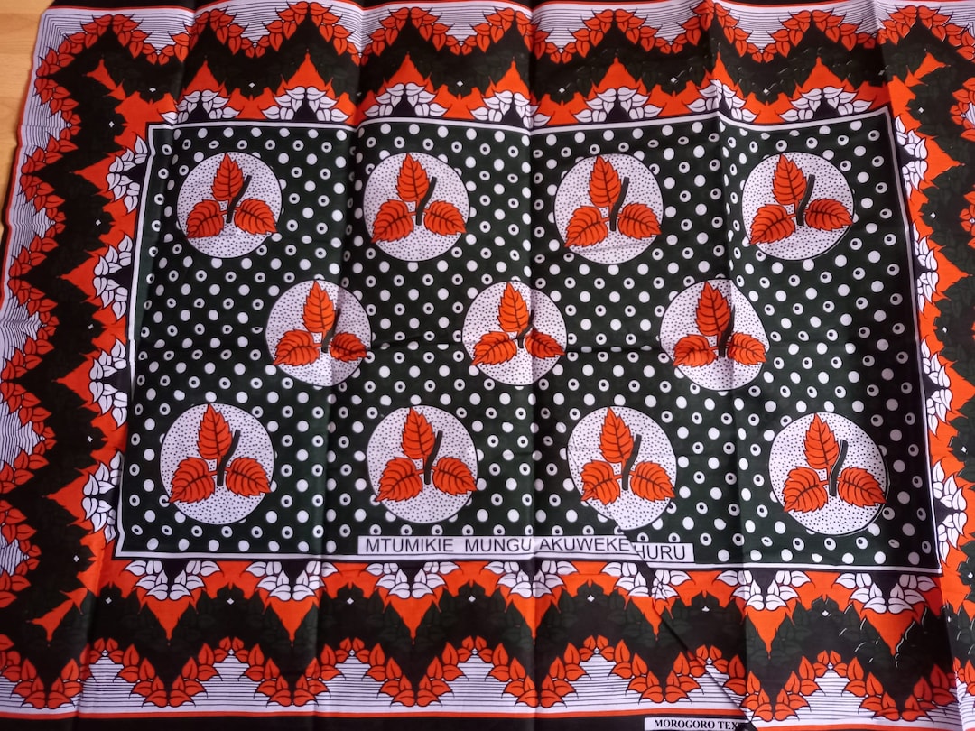 Kanga Fabric, African Khanga, Kenyan Leso, Tanzanian Kanga, African ...