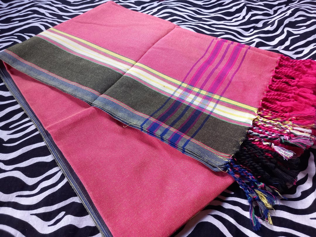 African Kikoy Pink, African Kikoi, Cotton Pareo, African Sarong ...