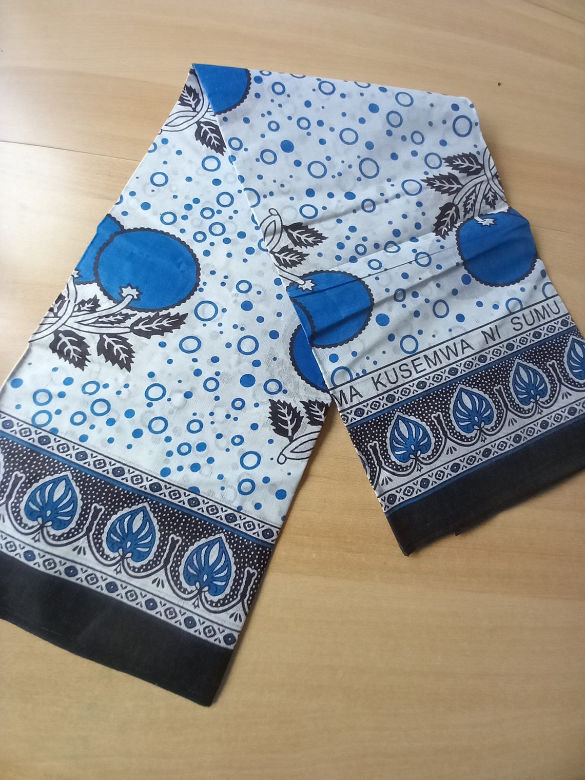 African Kanga Fabric, Leso Kanga, African Khanga Light, African Fabric ...