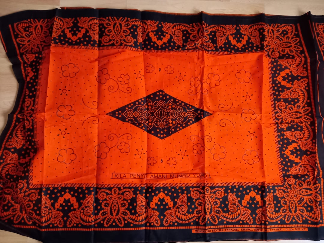 Kanga Fabric, African Khanga, Kenyan Leso, Tanzanian Kanga, African ...