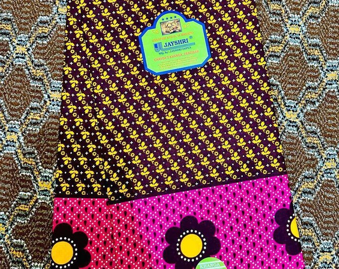 Kanga Zanzibar Big Khanga Fabric, African Fabric, Tanzanian Kanga ...