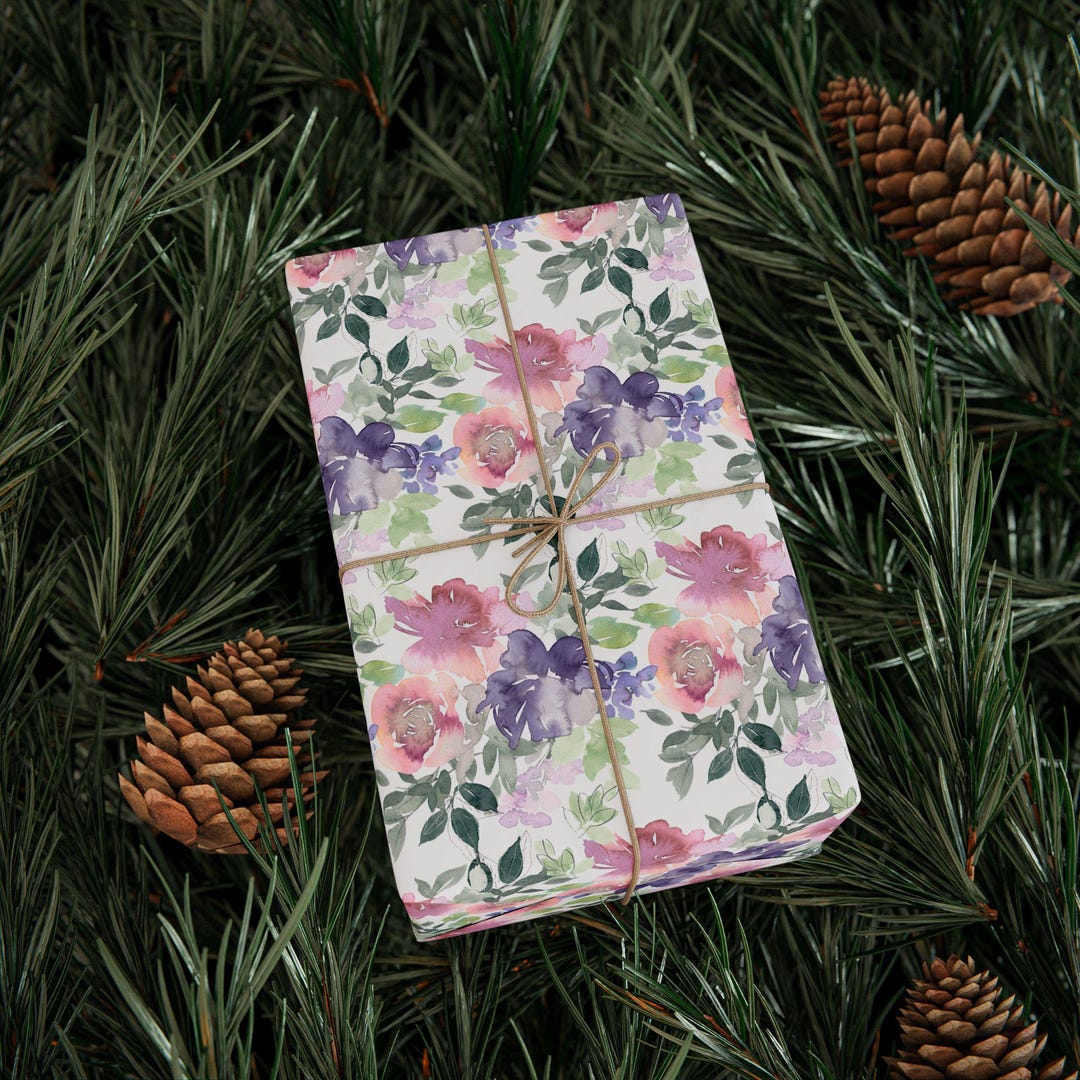 Watercolor Floral Wrapping Papers, Gift Wrap, Present Decoration ...