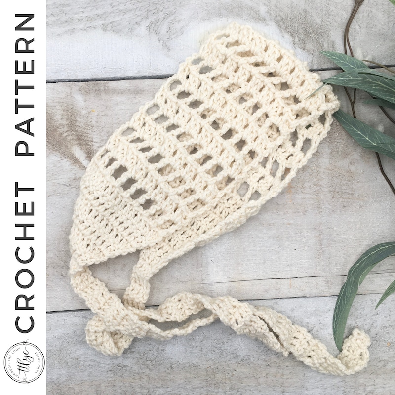Crochet Hair Scarf - Etsy