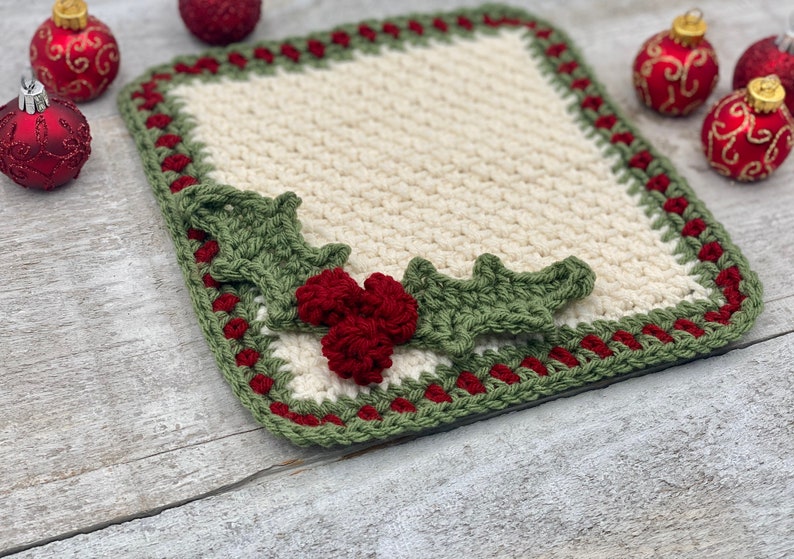 Holly Square Crochet PATTERN, Granny Square Crochet Pattern, Crochet ...