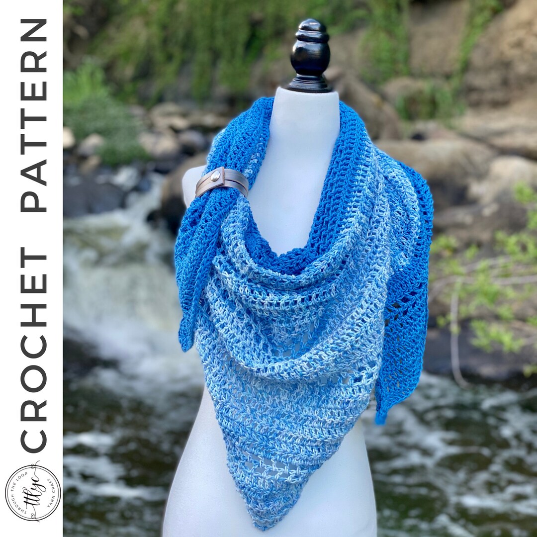 Riverside Shawl Crochet PATTERN, PDF Shawl Crochet Pattern, Crochet ...